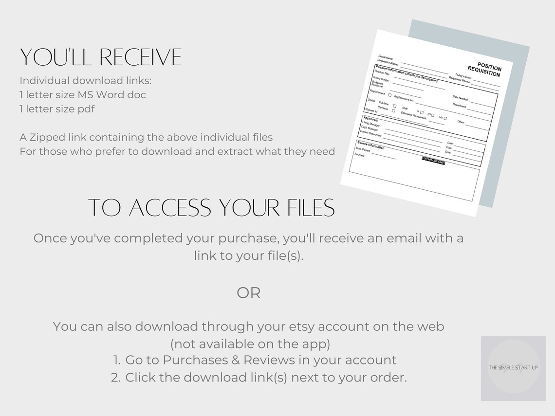 POSITION REQUISITION FORM - Etsy