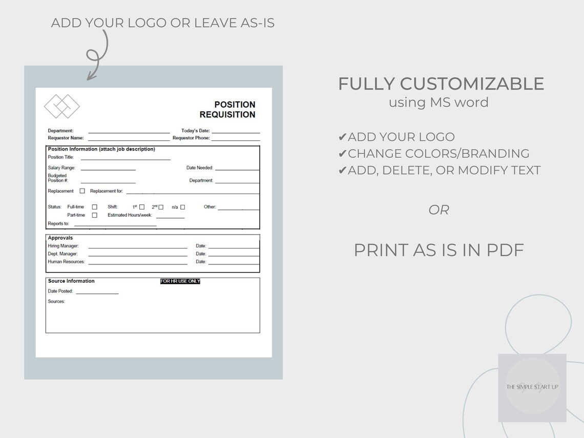 POSITION REQUISITION FORM - Etsy