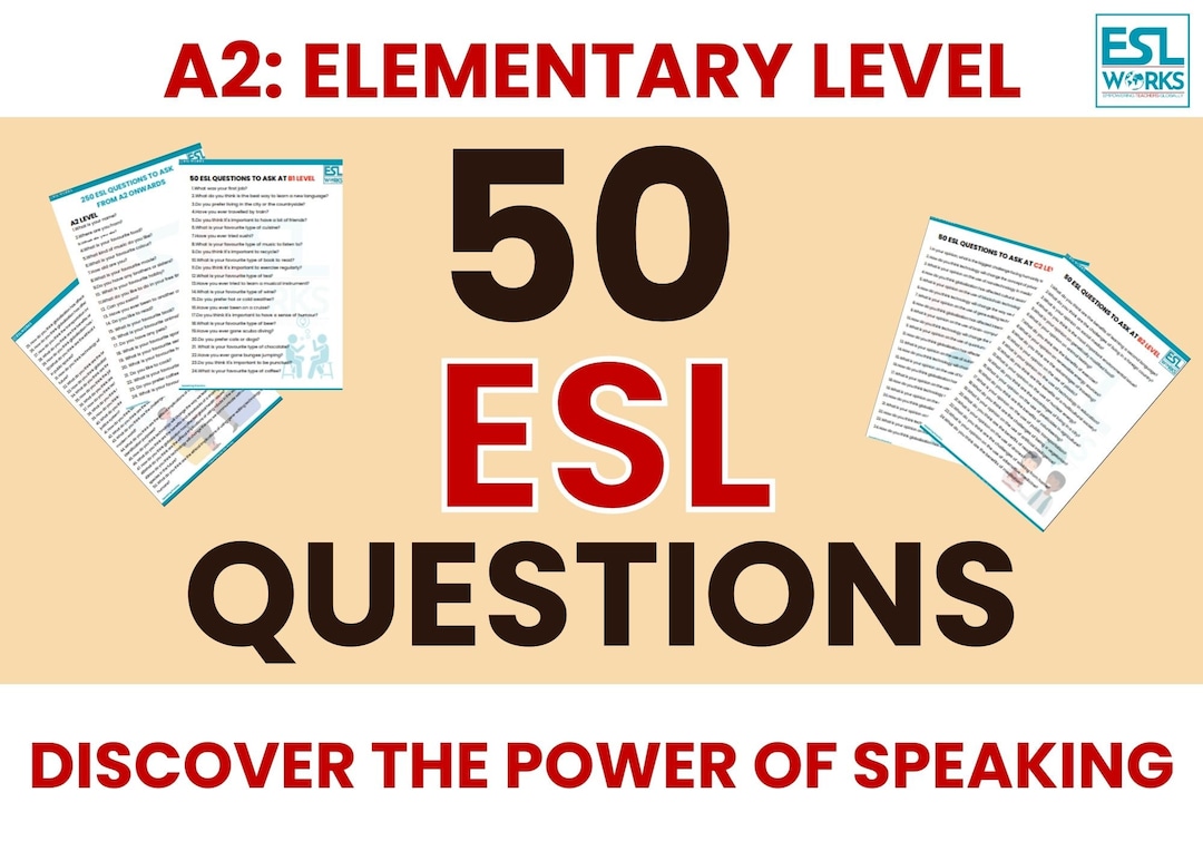 50 ESL QUESTIONS | A2 Level| Speaking Practice | Ideal for Online ...