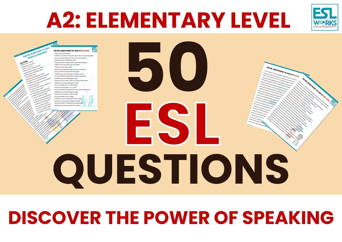 50 ESL QUESTIONS | A2 Level| Speaking Practice | Ideal for Online ...