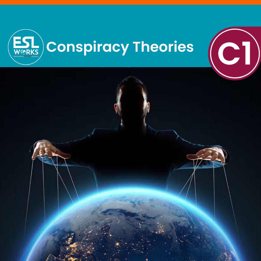 CONSPIRACY THEORIES |B2 Upper Intermediate |C1 Advanced| ESL Lesson ...