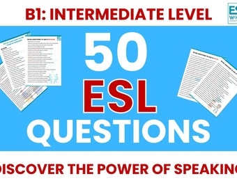 250 ESL QUESTIONS A2 and Onwards Speaking Practice Ideal for Online ...