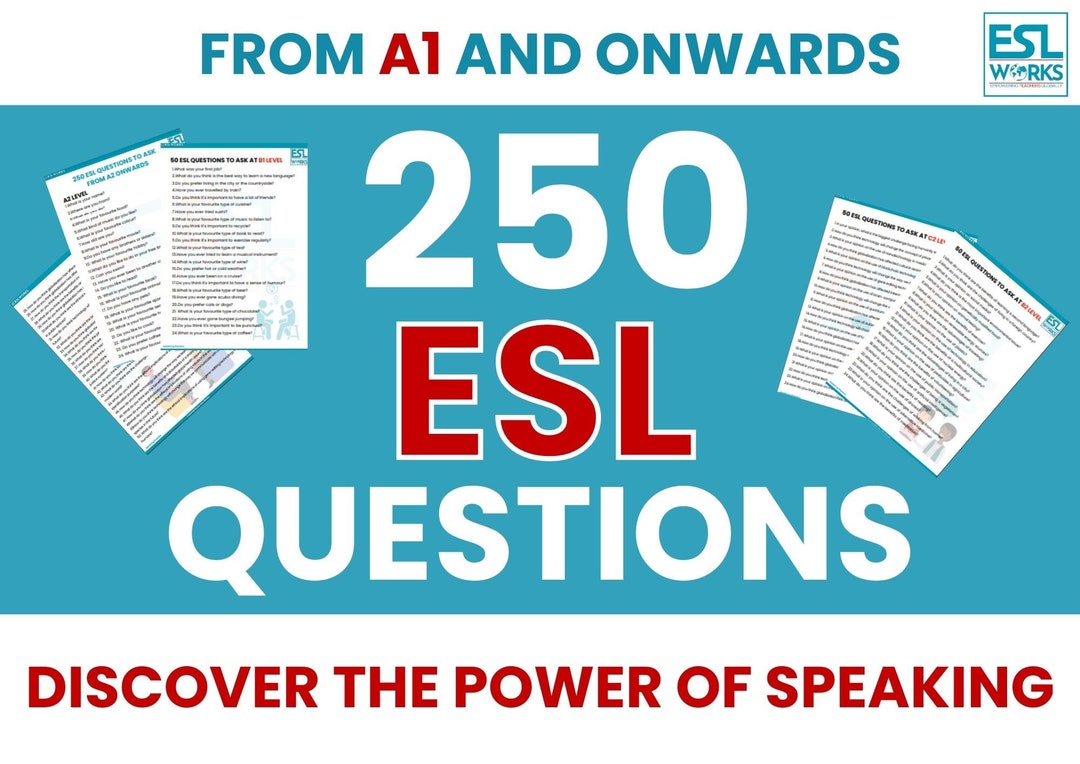 250 ESL QUESTIONS | A2 and Onwards | Speaking Practice | Ideal for ...