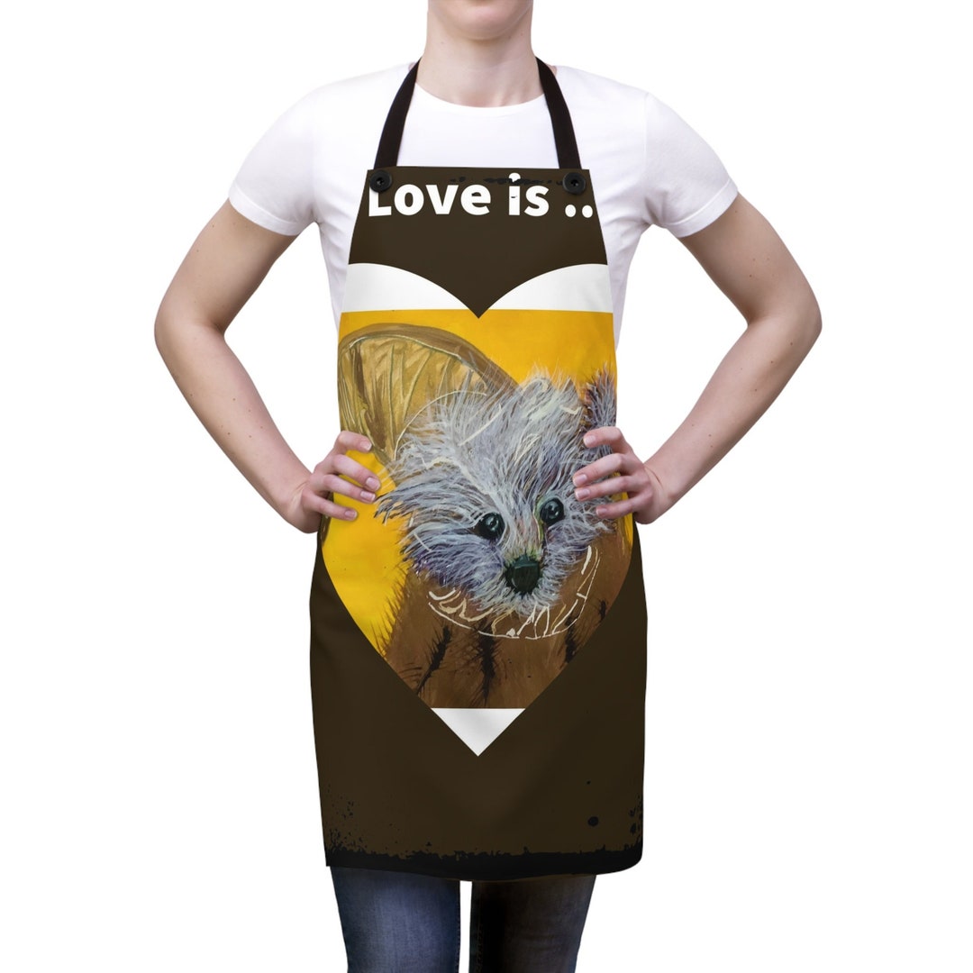 Cute 'love Is' Teddy Bear Apron. Premium Quality. - Etsy