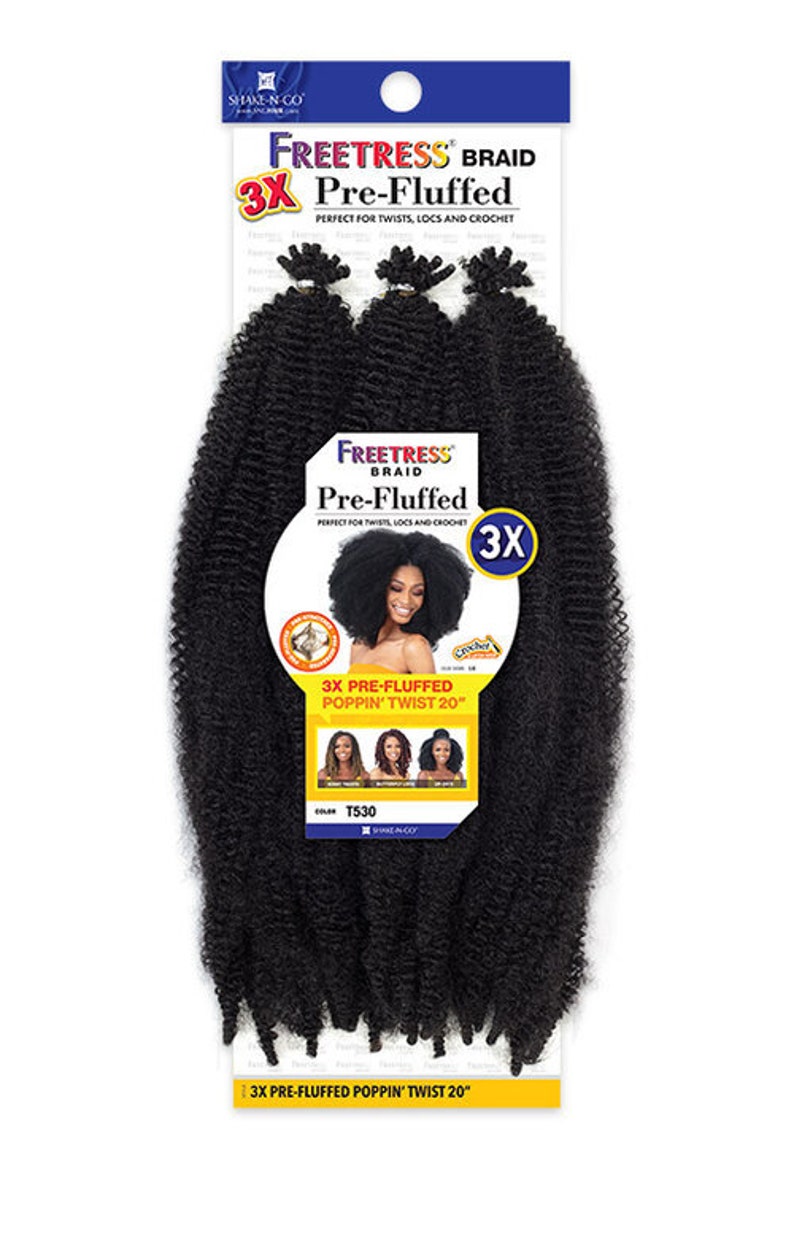 Freetress Braiding Hair 3X Pre-fluffed Poppin Twist 20 - Etsy
