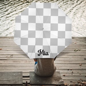Personalized Child's Umbrella, Custom Name Kids Umbrella, Checkers ...