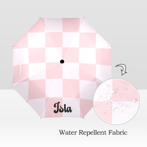 Personalized Child's Umbrella, Custom Name Kids Umbrella, Checkers ...