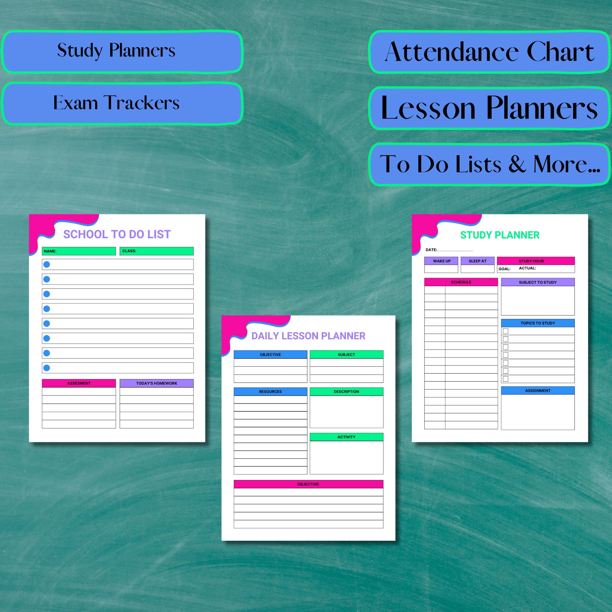 2023/2024 Home-school Planner, Student Study Planner, Lesson Planner ...
