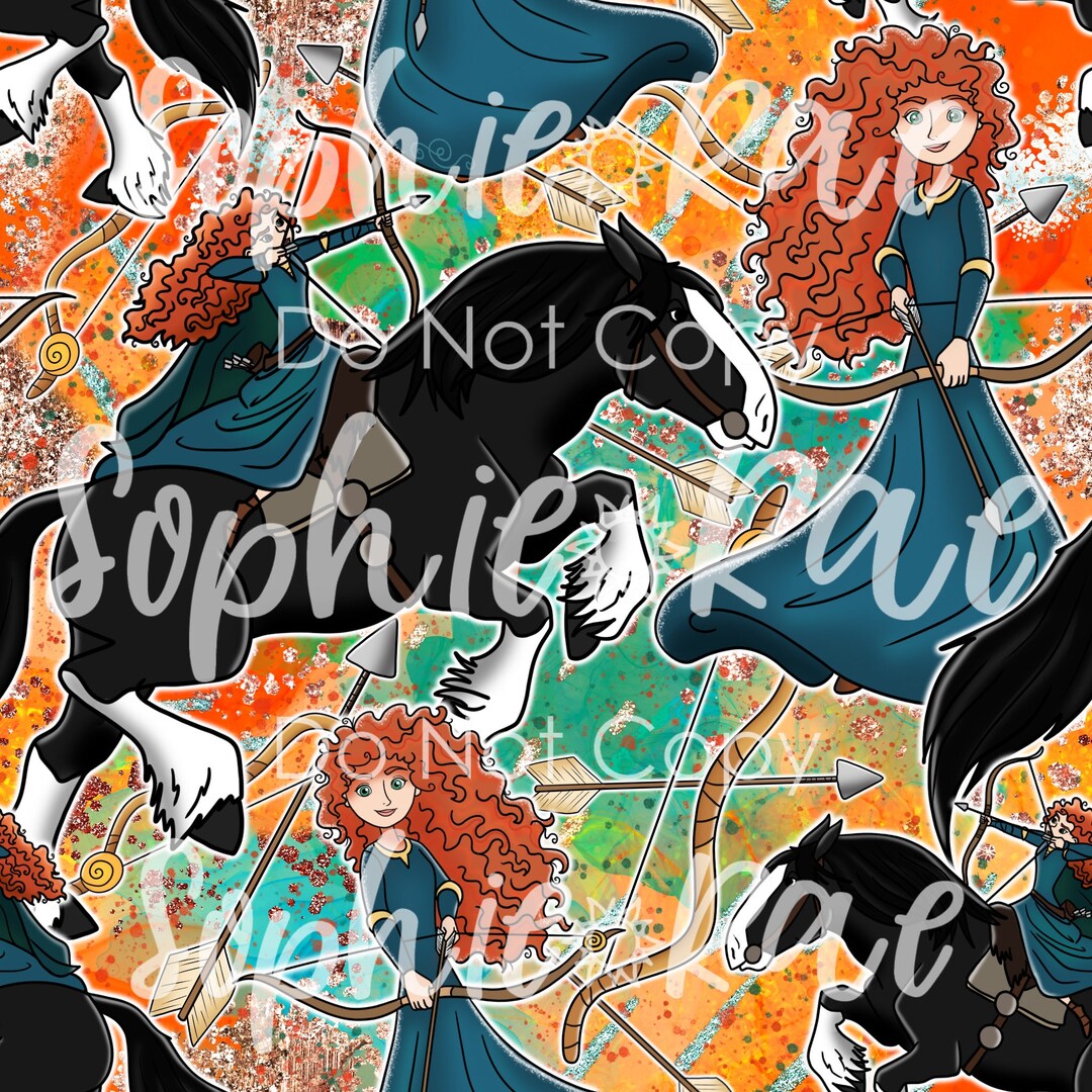 Brave Princess Seamless Pattern - Etsy