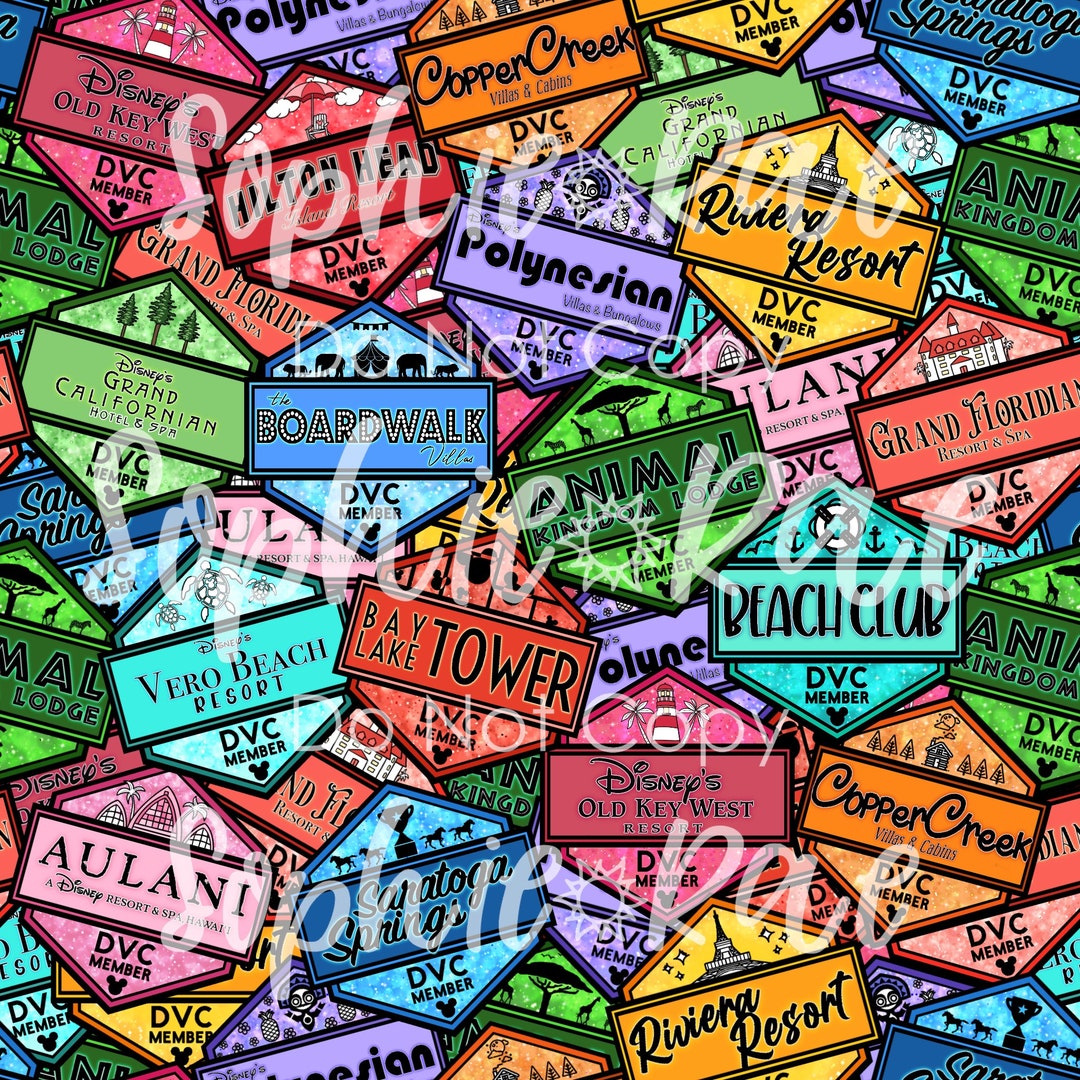 Vacation Club Resorts Seamless Pattern - Etsy