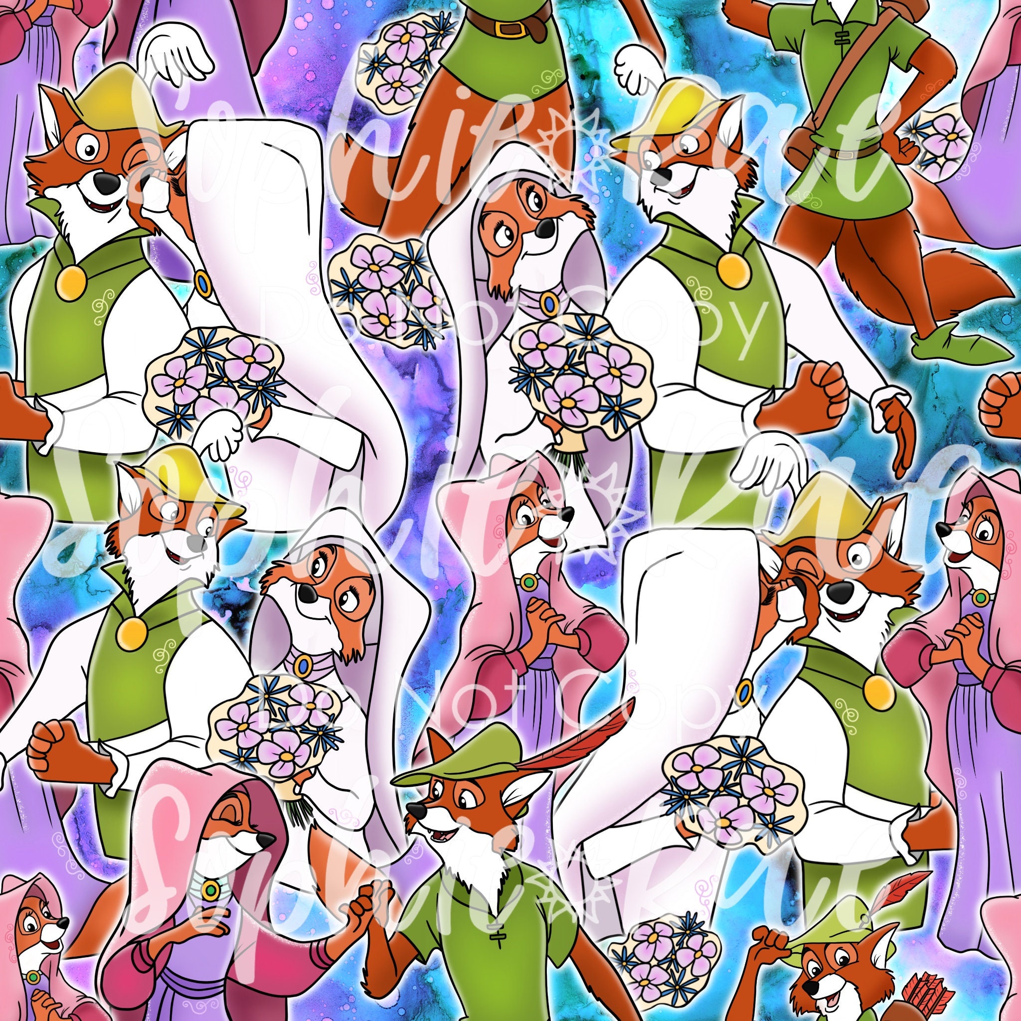 2 Foxes Seamless Pattern - Etsy