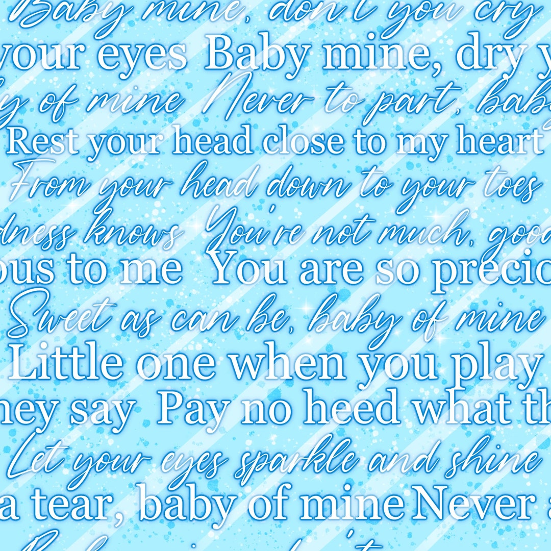 Baby Blue Lyrics Seamless Pattern - Etsy