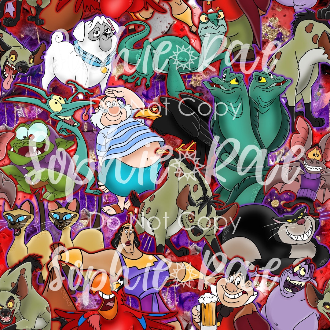 Villain Sidekicks Seamless Pattern - Etsy