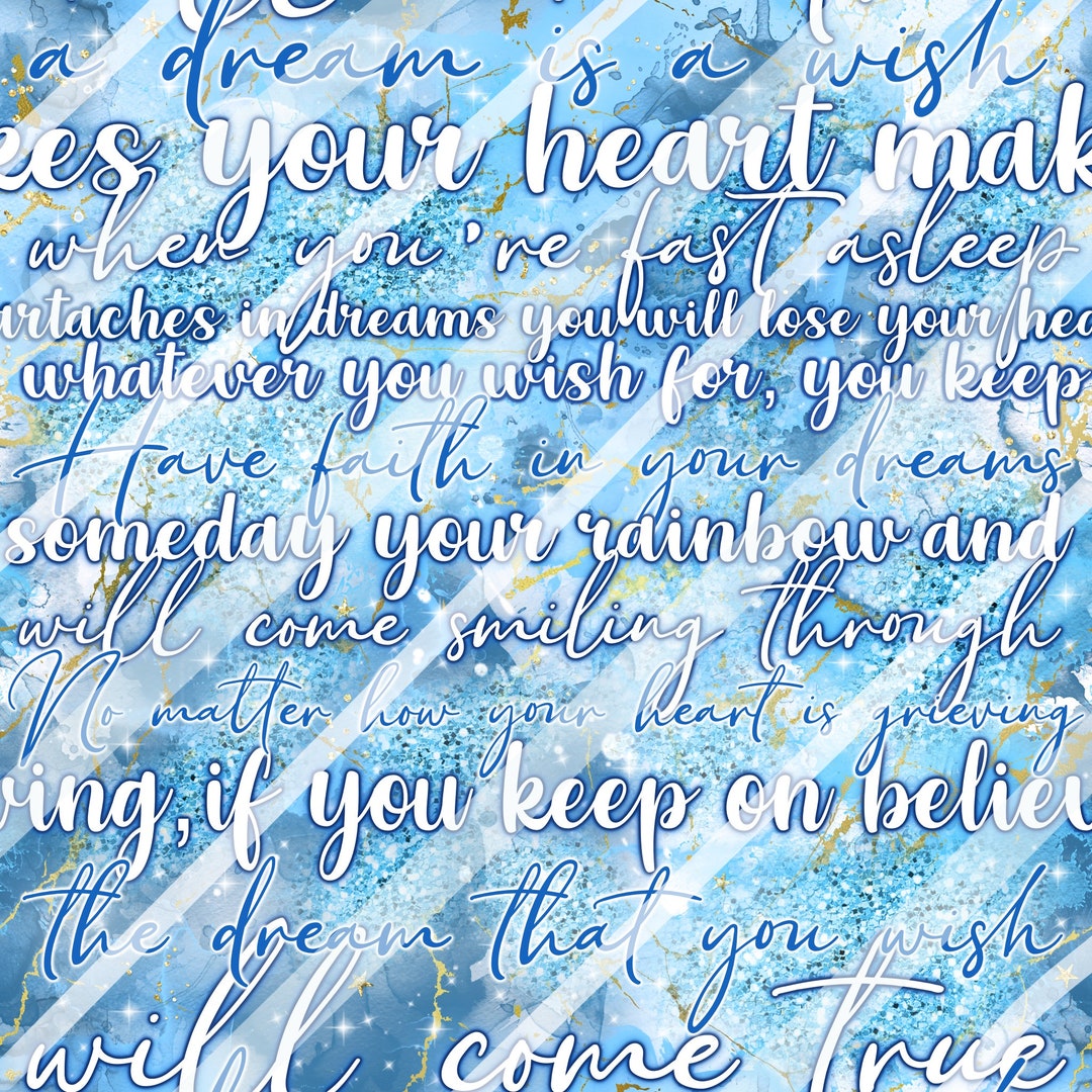 Wish Lyrics Seamless Pattern - Etsy