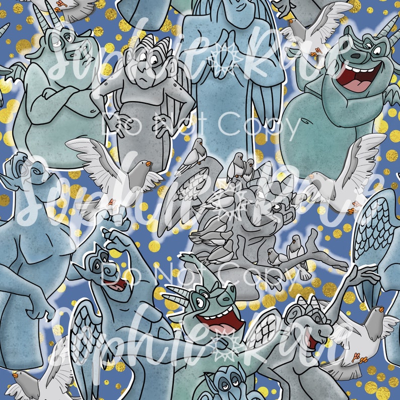 Gargoyles Seamless Pattern - Etsy