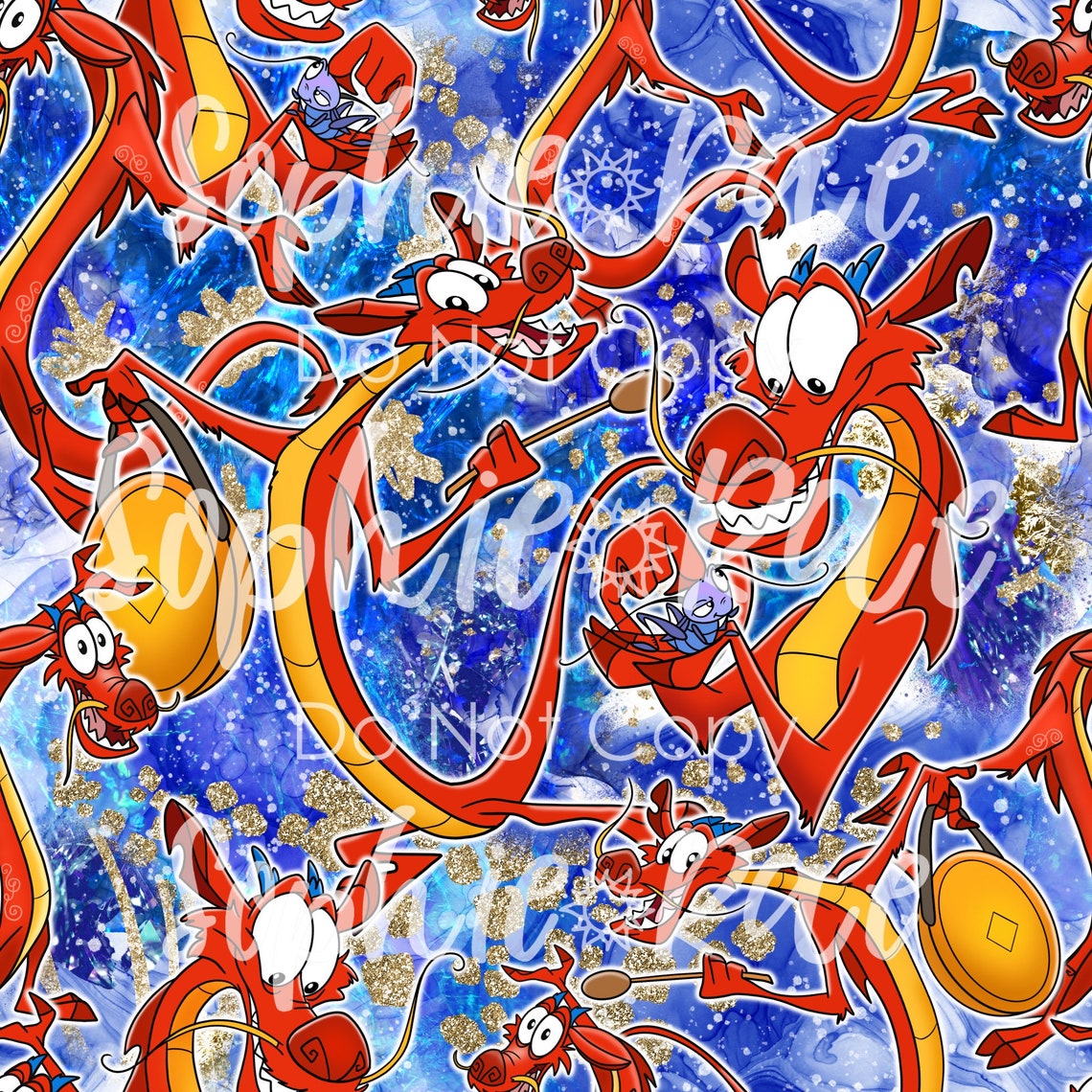 Dragon Seamless Pattern - Etsy