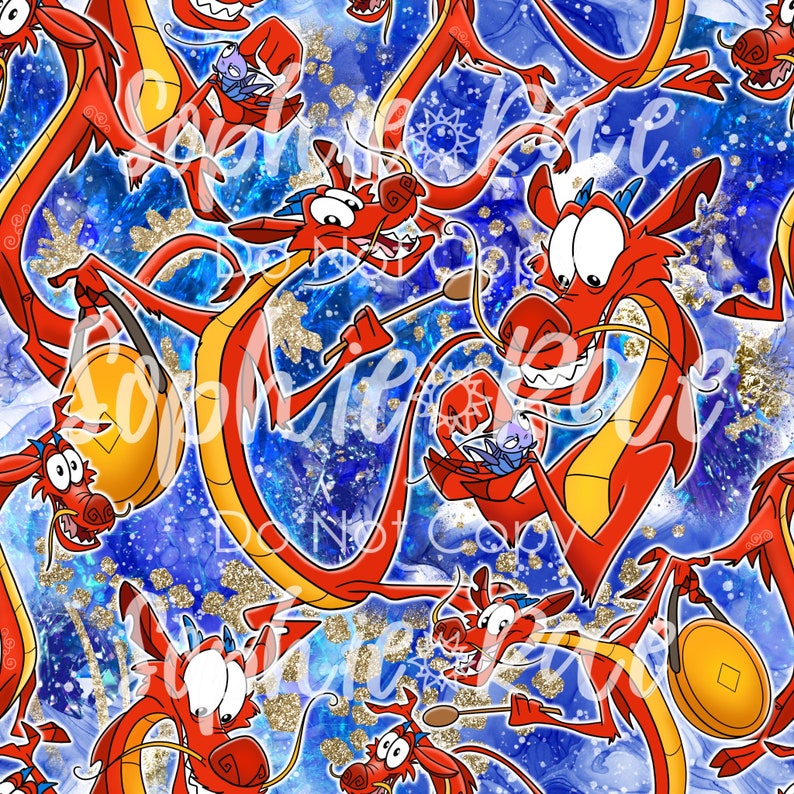 Dragon Seamless Pattern - Etsy