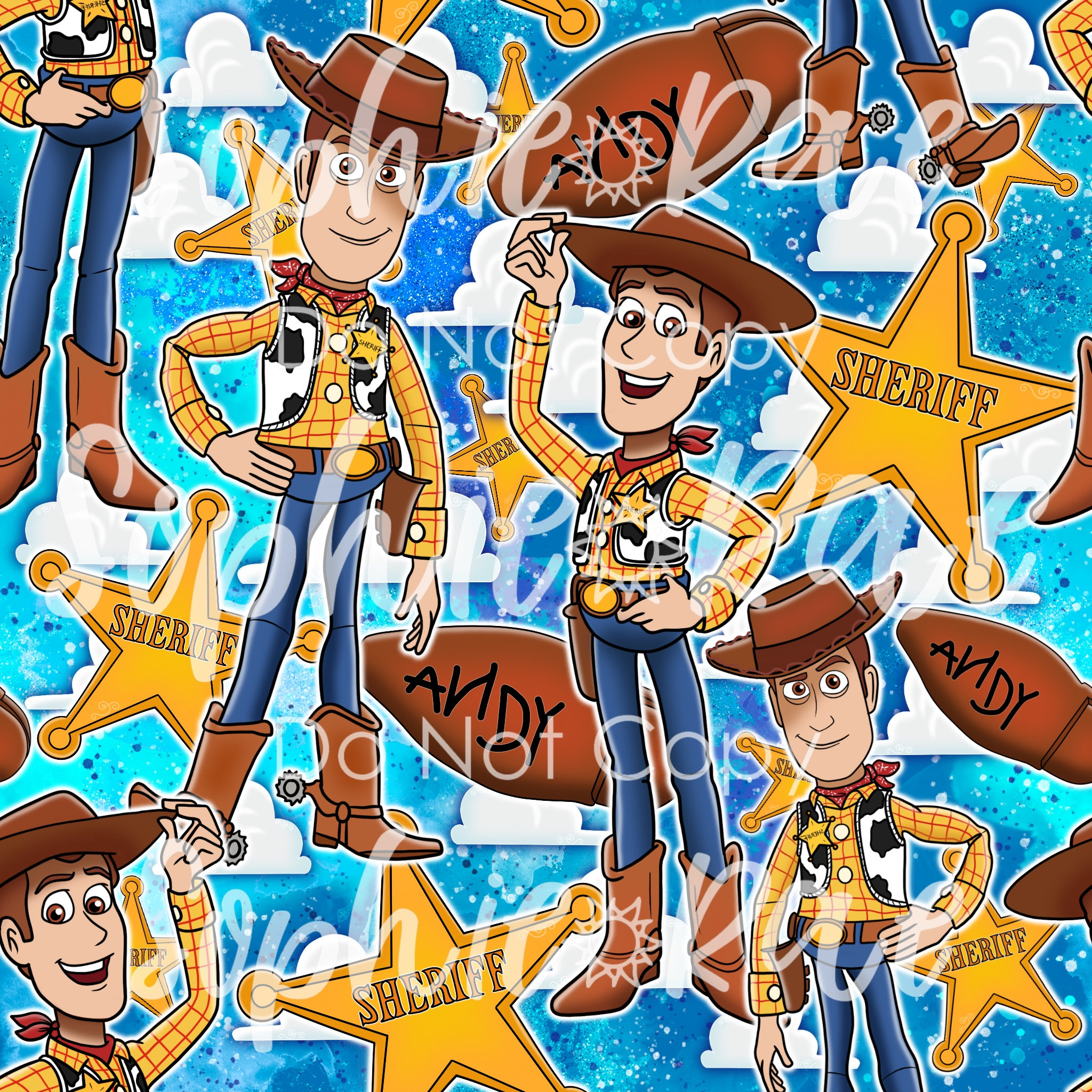 Sheriff Seamless Pattern - Etsy