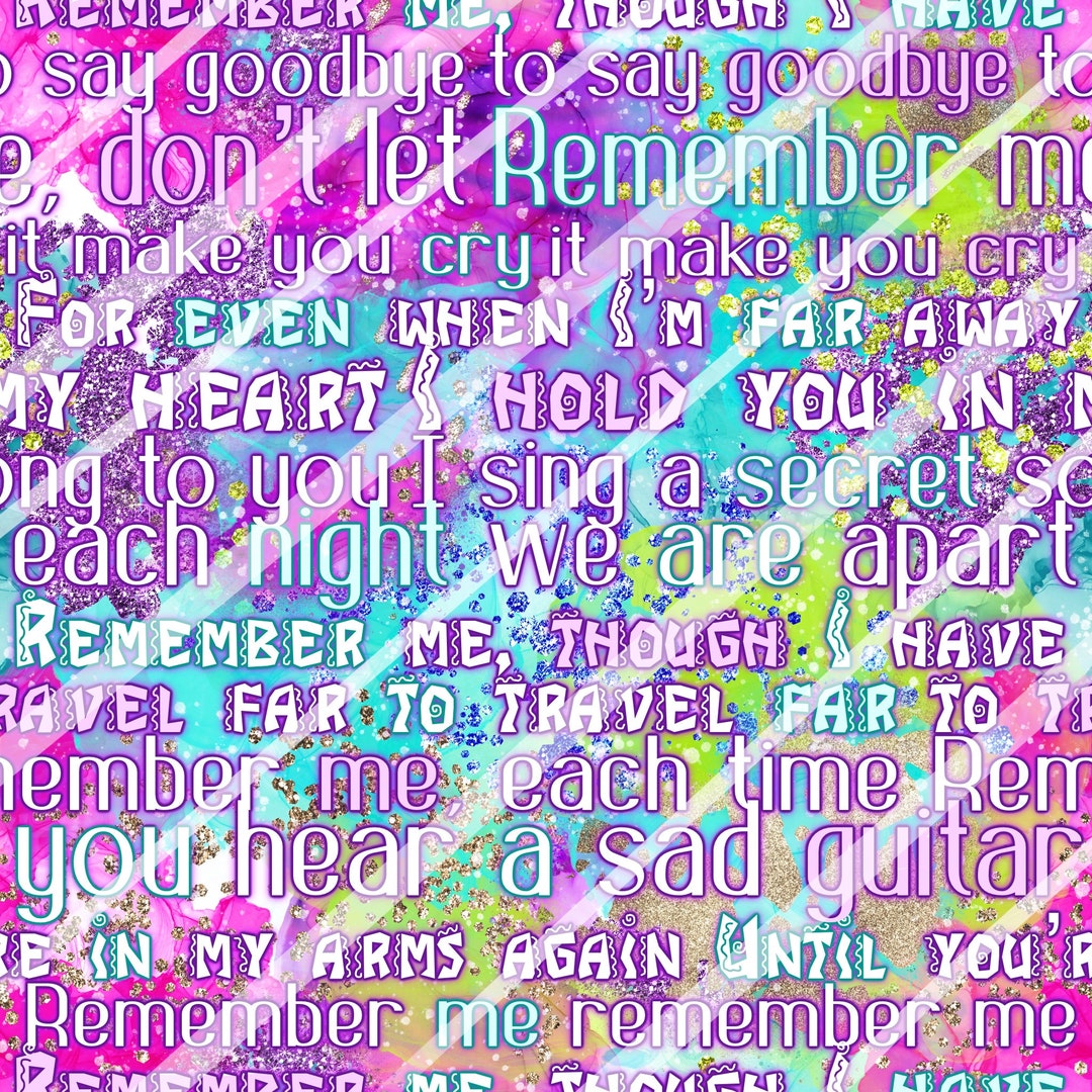 Remember Lyrics Seamless Pattern - Etsy