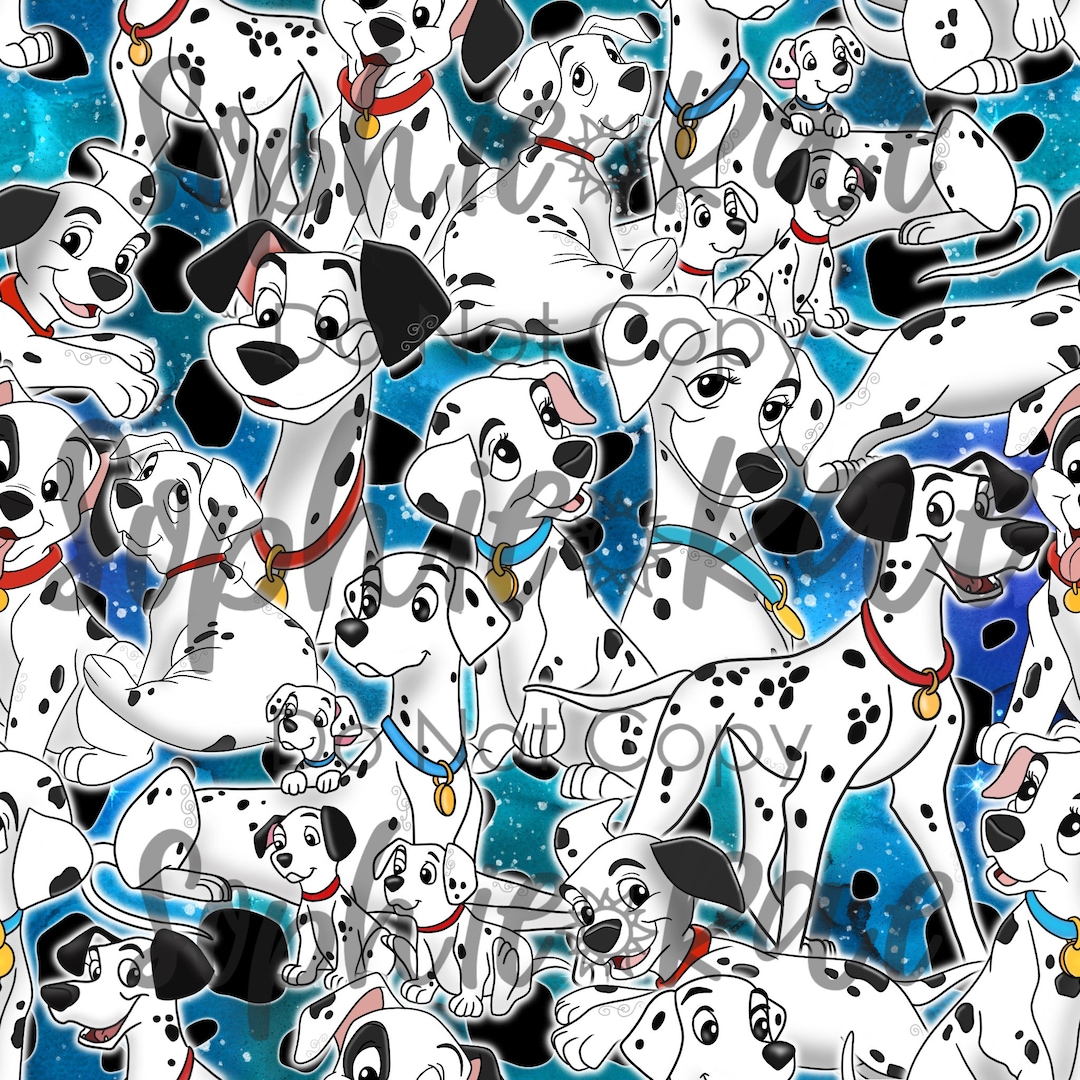 Spotted Pups Seamless Pattern - Etsy