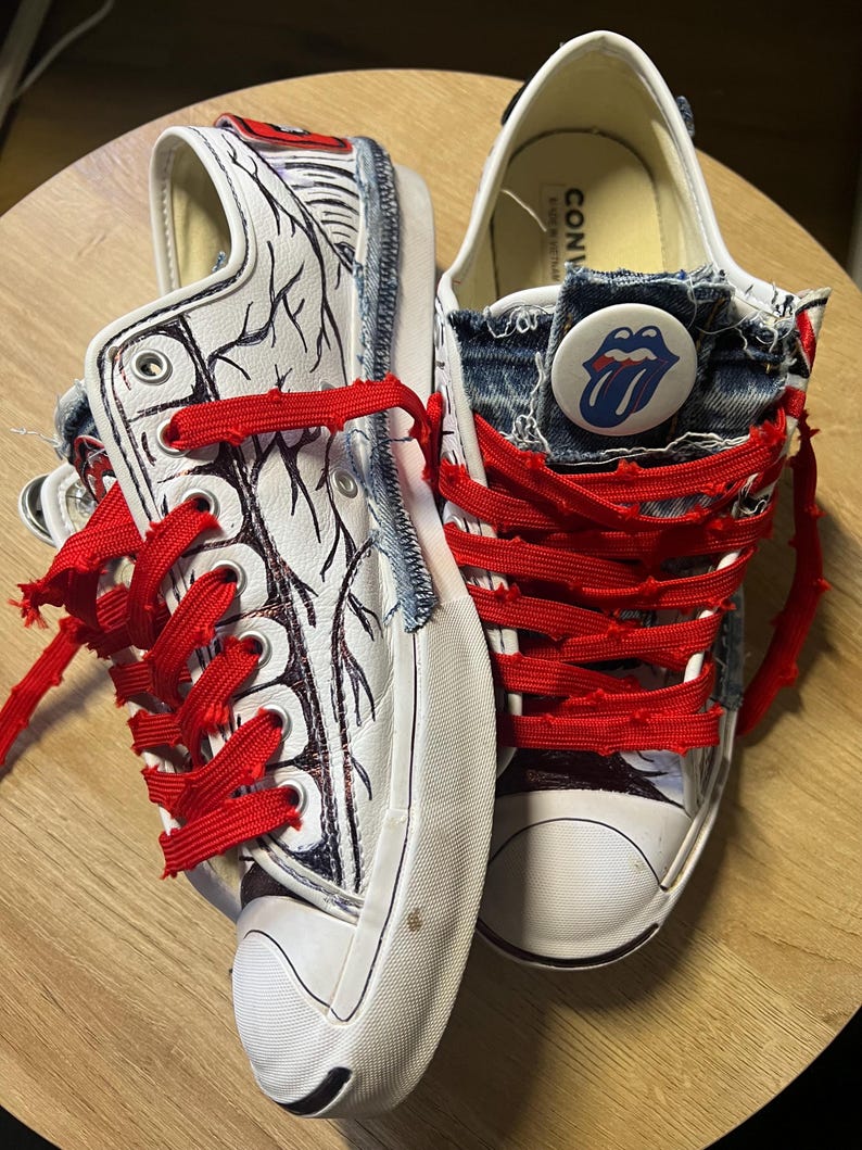 Reconstructed Custom Jack Purcel Canvas Converse - Etsy