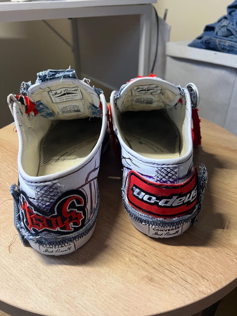 Reconstructed Custom Jack Purcel Canvas Converse - Etsy