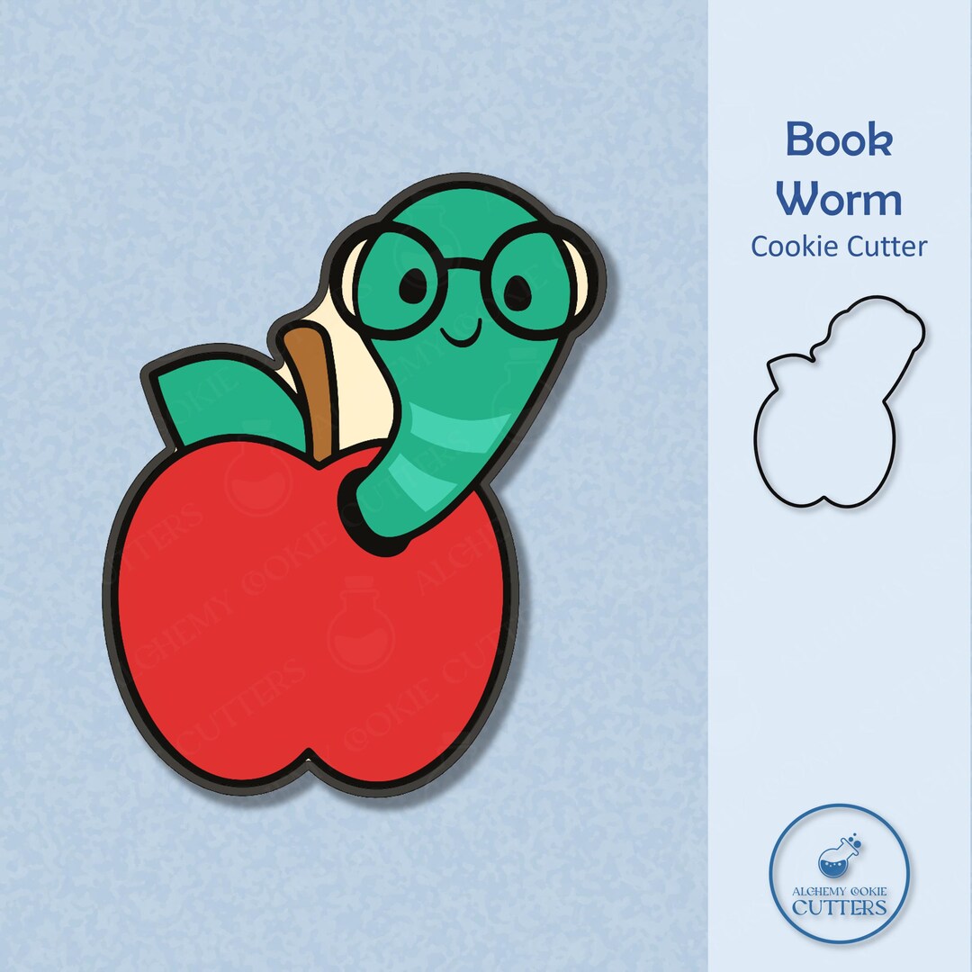 Book Worm Cookie Cutter - Back to School Cookies - Etsy