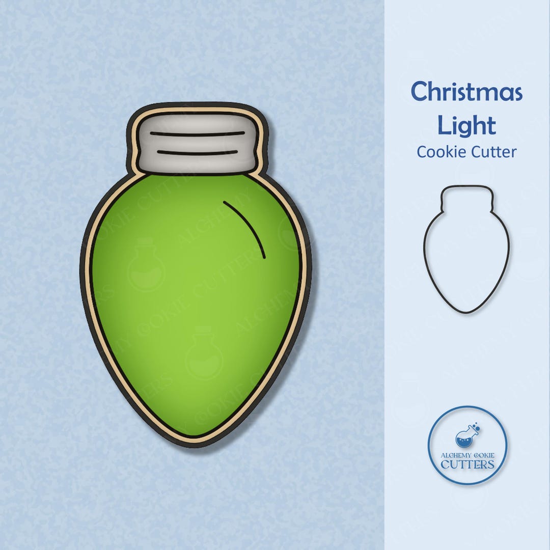 Christmas Light Cookie Cutter - Christmas Cookie Cutter - Etsy