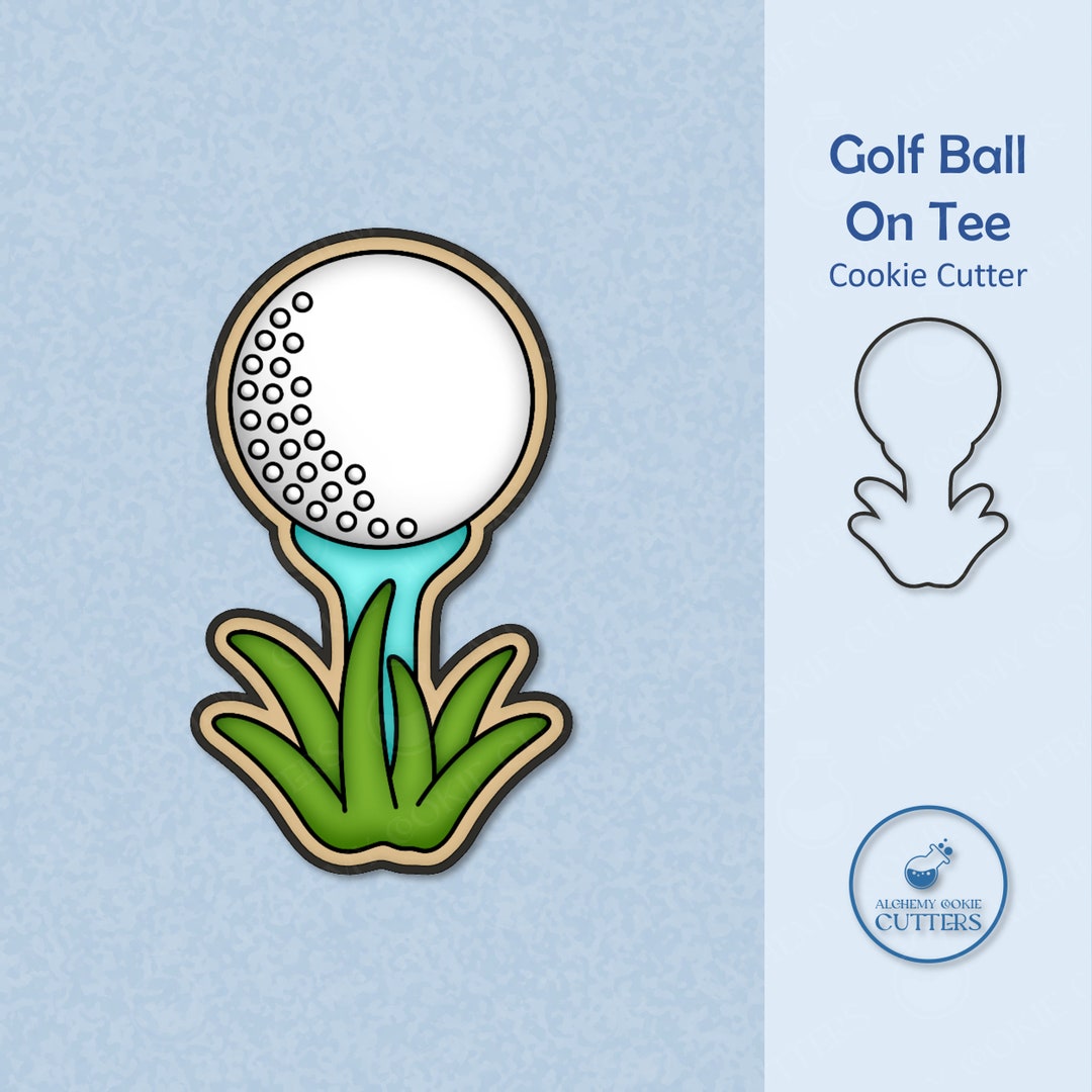 Golf Ball on Tee Cookie Cutter - Sports Cookies - Etsy