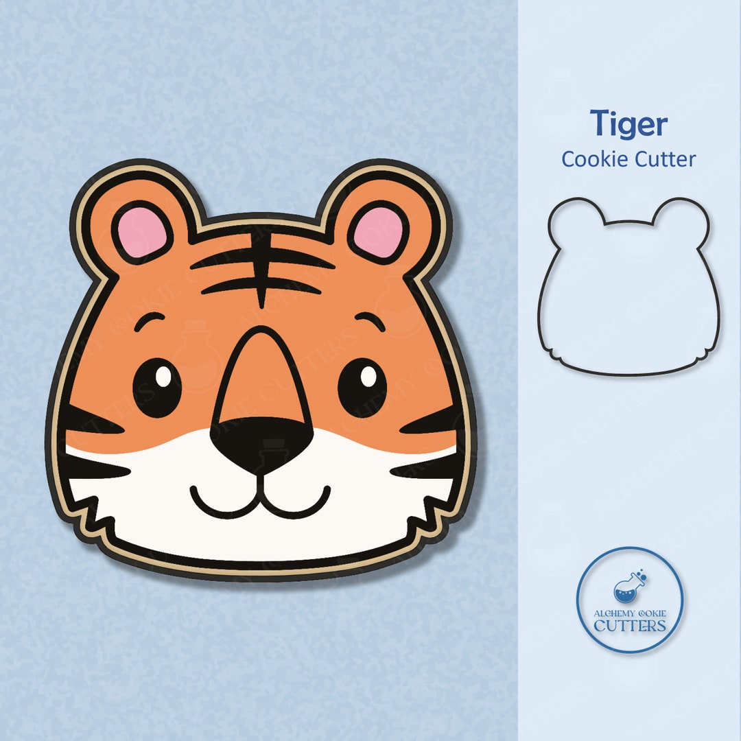 Tiger Cookie Cutter - Cute Safari Animal Cookies - Etsy