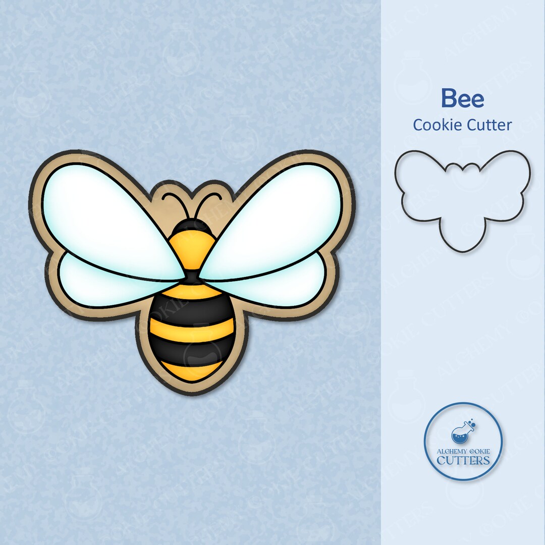 Bee Cookie Cutter -bumble Bee Cookies - Etsy