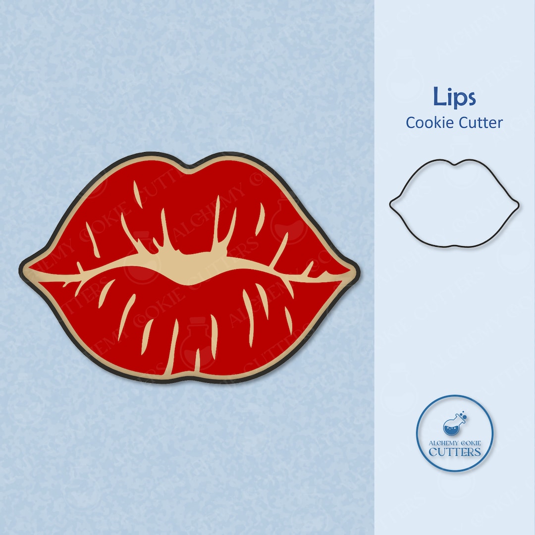 Lips Cookie Cutter - Valentines Cookies - Etsy