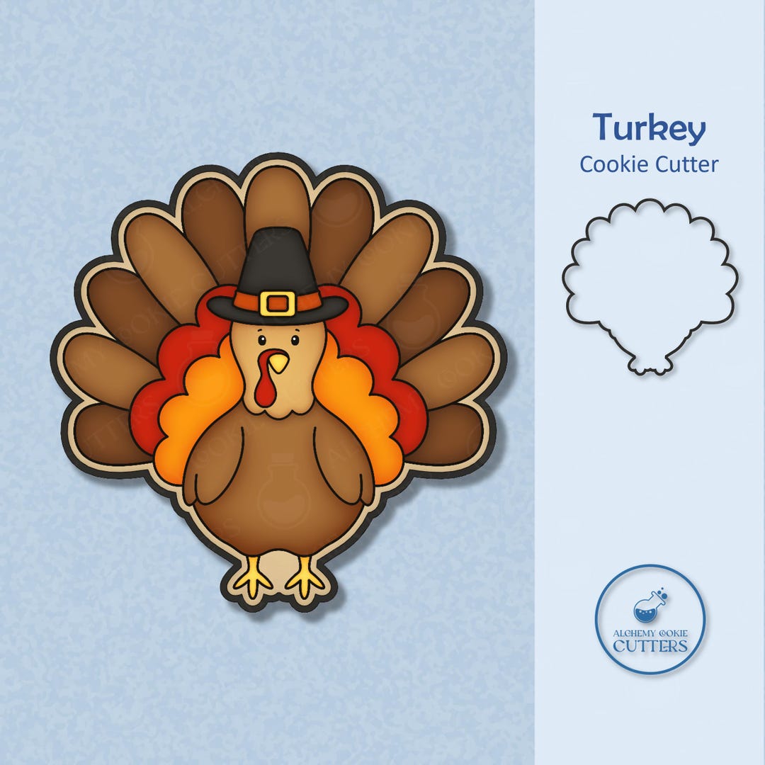 Turkey Cookie Cutter - Fall, Thanksgiving Cookie Cutters - Etsy