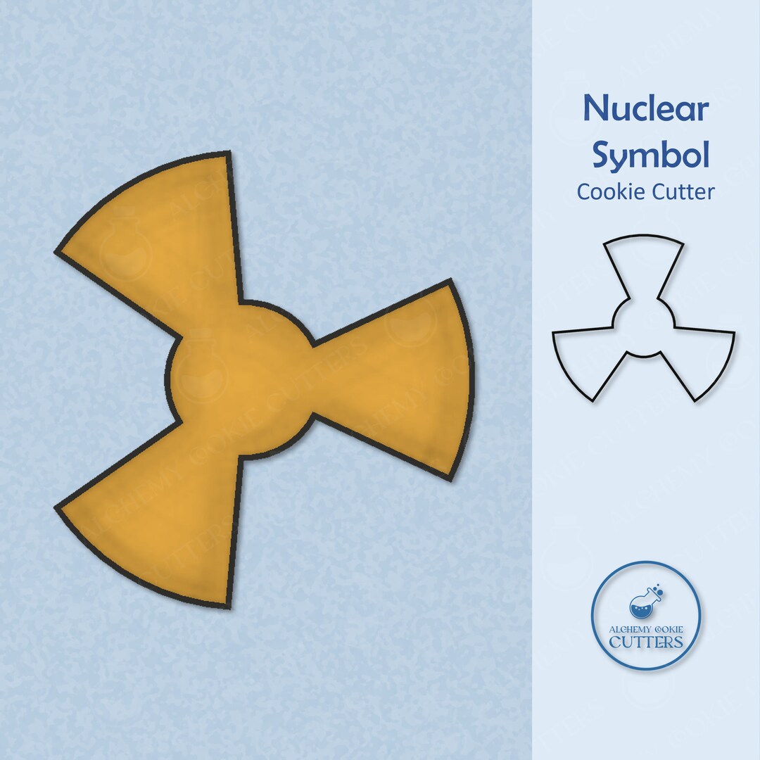 Nuclear Fallout Inspired Nuclear Symbol Cookie Cutter - Nuclear Symbol ...