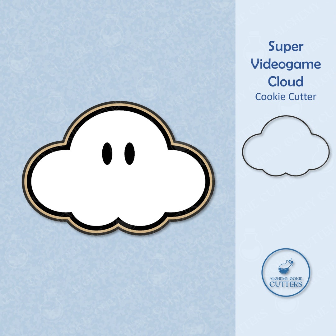 Super Video Game Inspired Cloud Cookie Cutter - Etsy