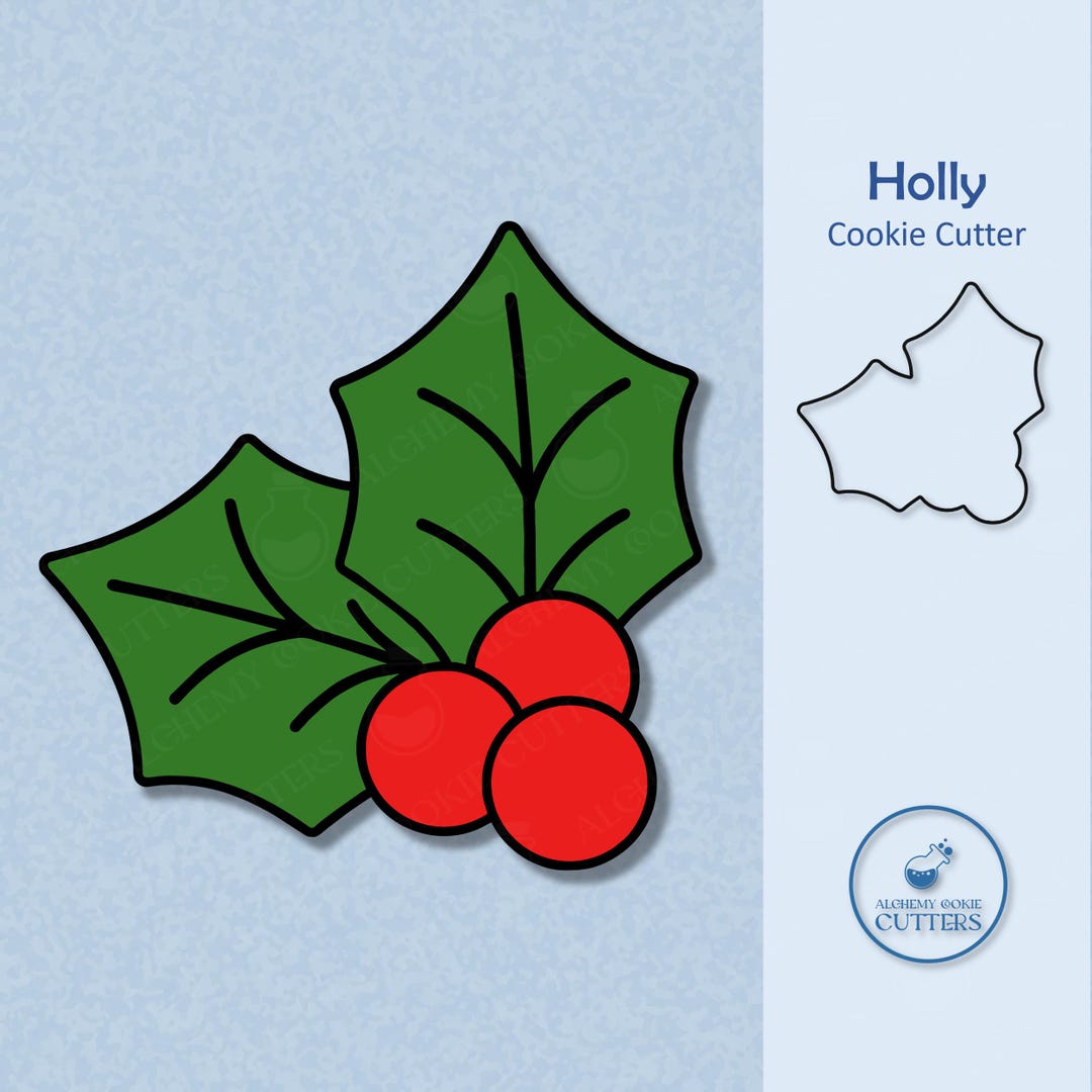 Holly Cookie Cutter - Etsy