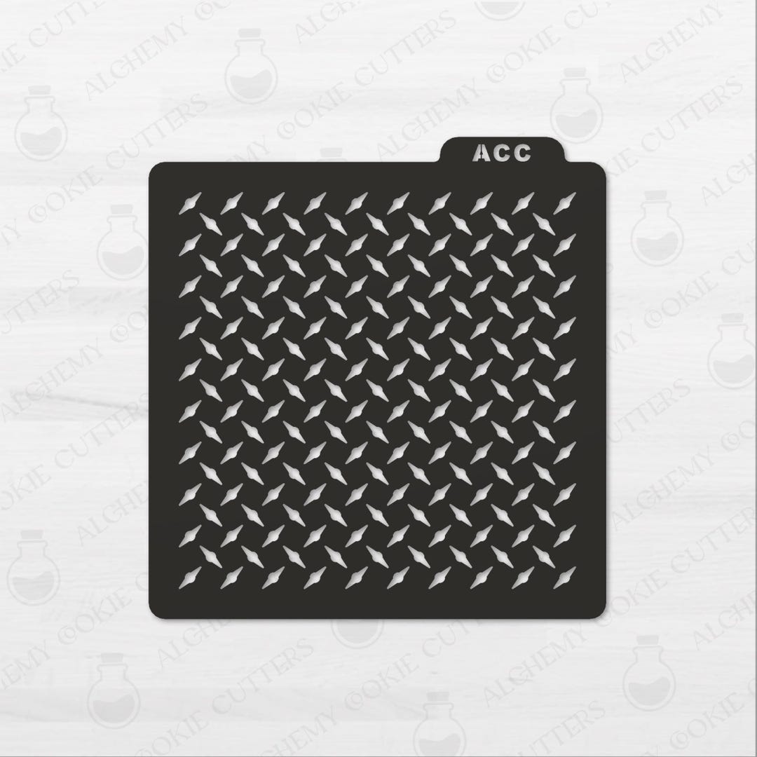 Diamond Plate Stencil - Diamond Plating Pattern Stencil - Etsy