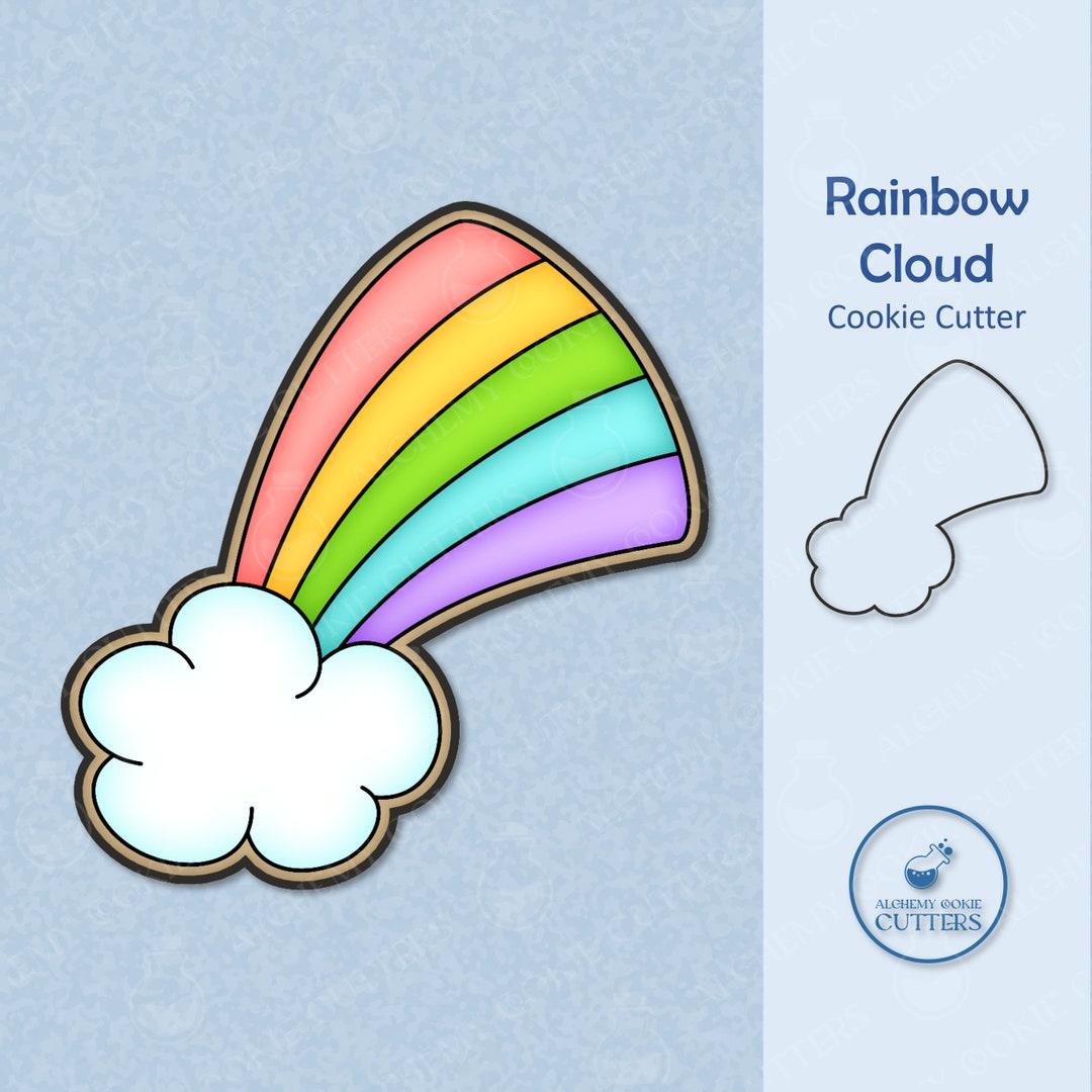 Rainbow Cloud Cookie Cutter - Etsy
