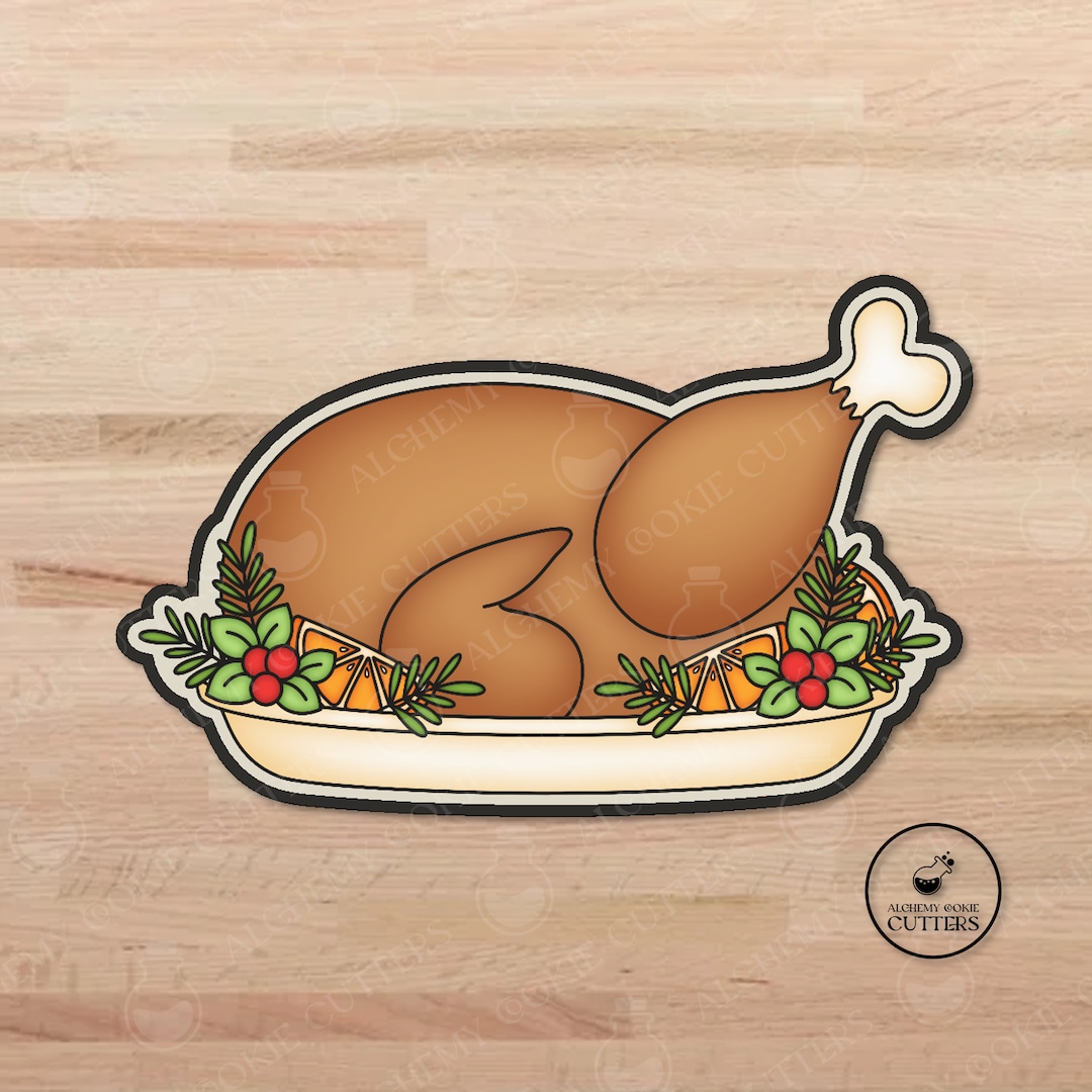 Turkey Platter Cookie Cutter - Thanksgiving Fall Baking - Etsy