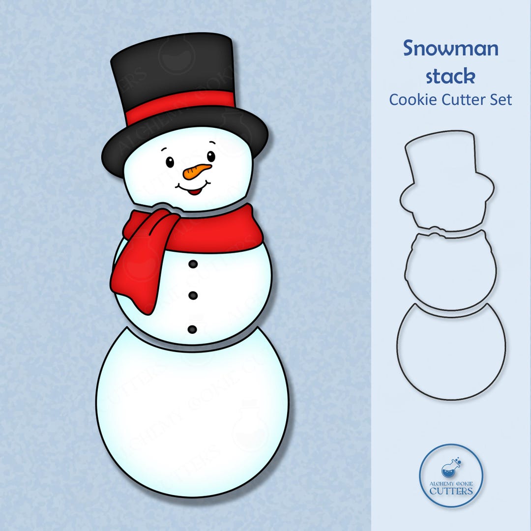 Build a Snowman Cookie Cutter Set - Christmas and Winter Cookie Cutters ...