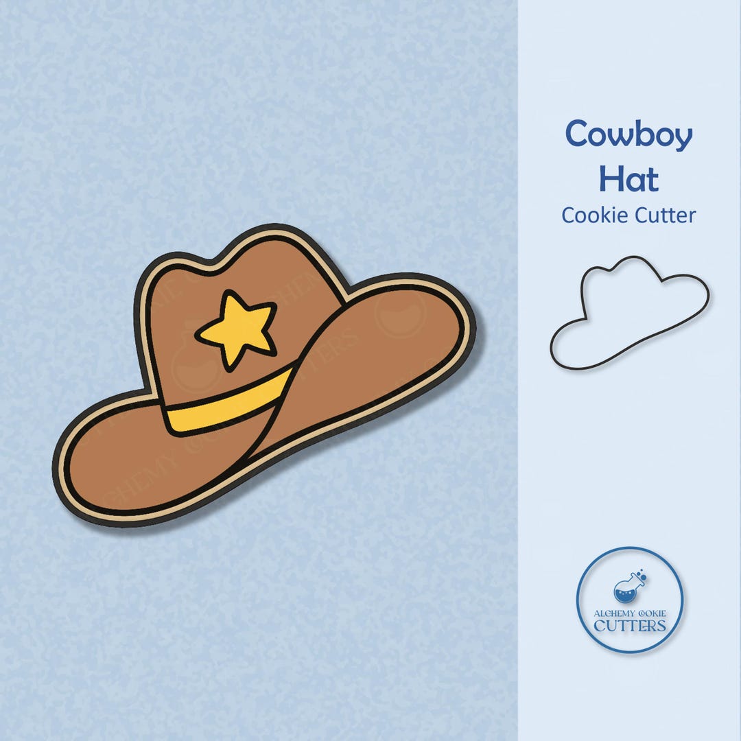 Cowboy Hat Cookie Cutter - Cowboy/cowgirl Themed Cookie Cutter - Etsy