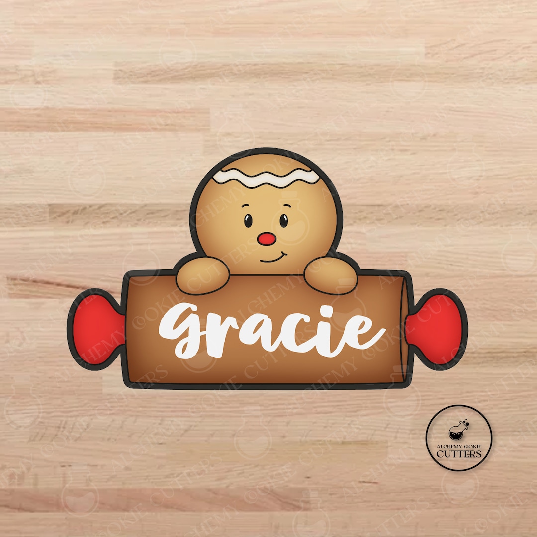 Gingerbread Man Name Tag Christmas Cookie Cutter - Etsy