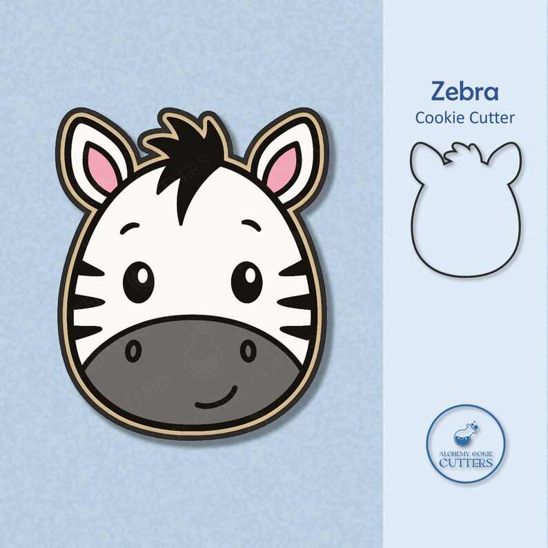 Zebra Cookie Cutter Cute Safari Animal Cookies - Etsy