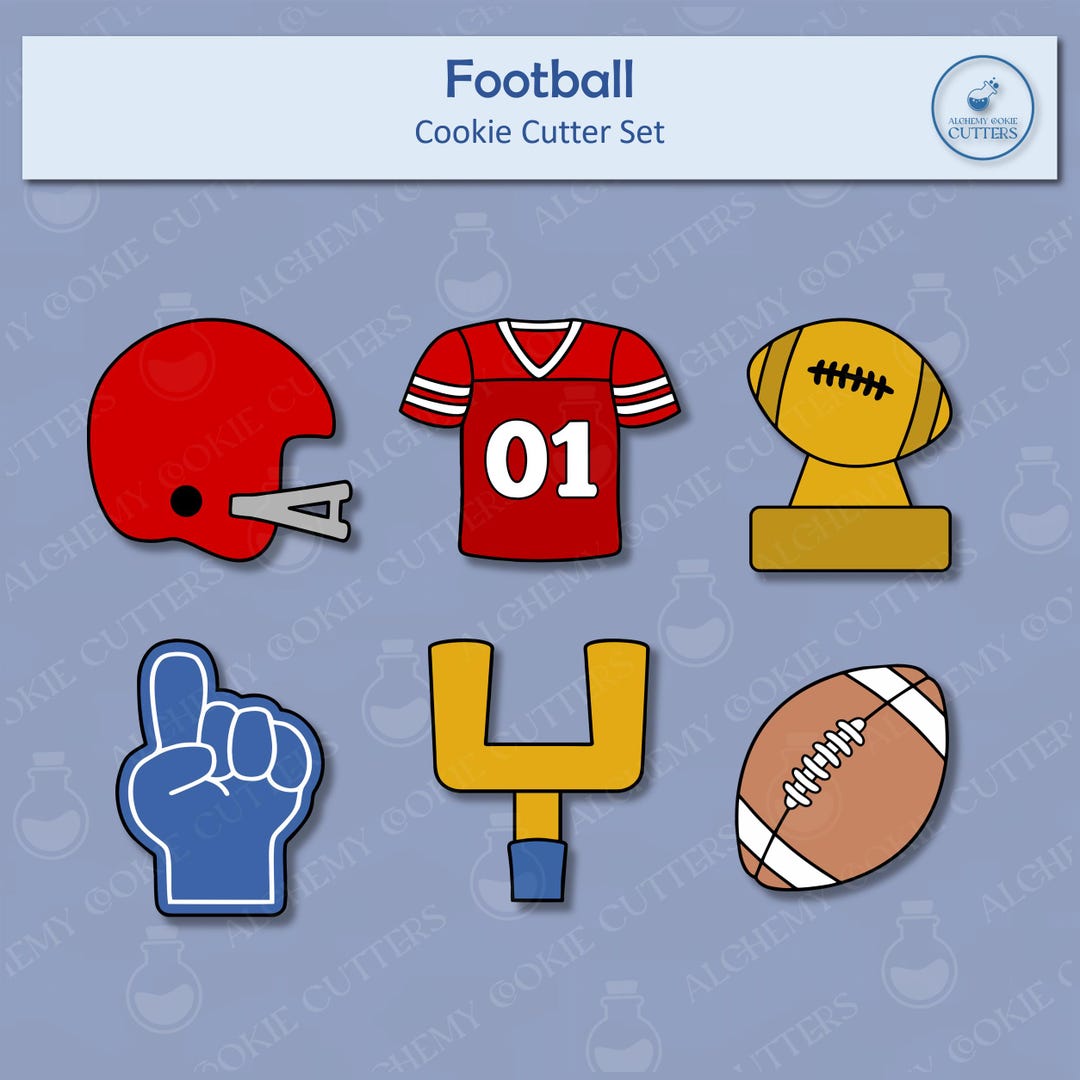 Football Cookie Cutter Set - Sports Cookie Cutters - Etsy