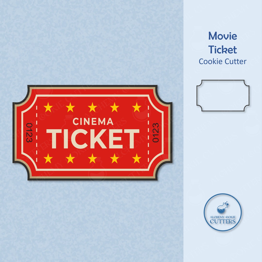 Movie Ticket Cookie Cutter - Plaque - Etsy
