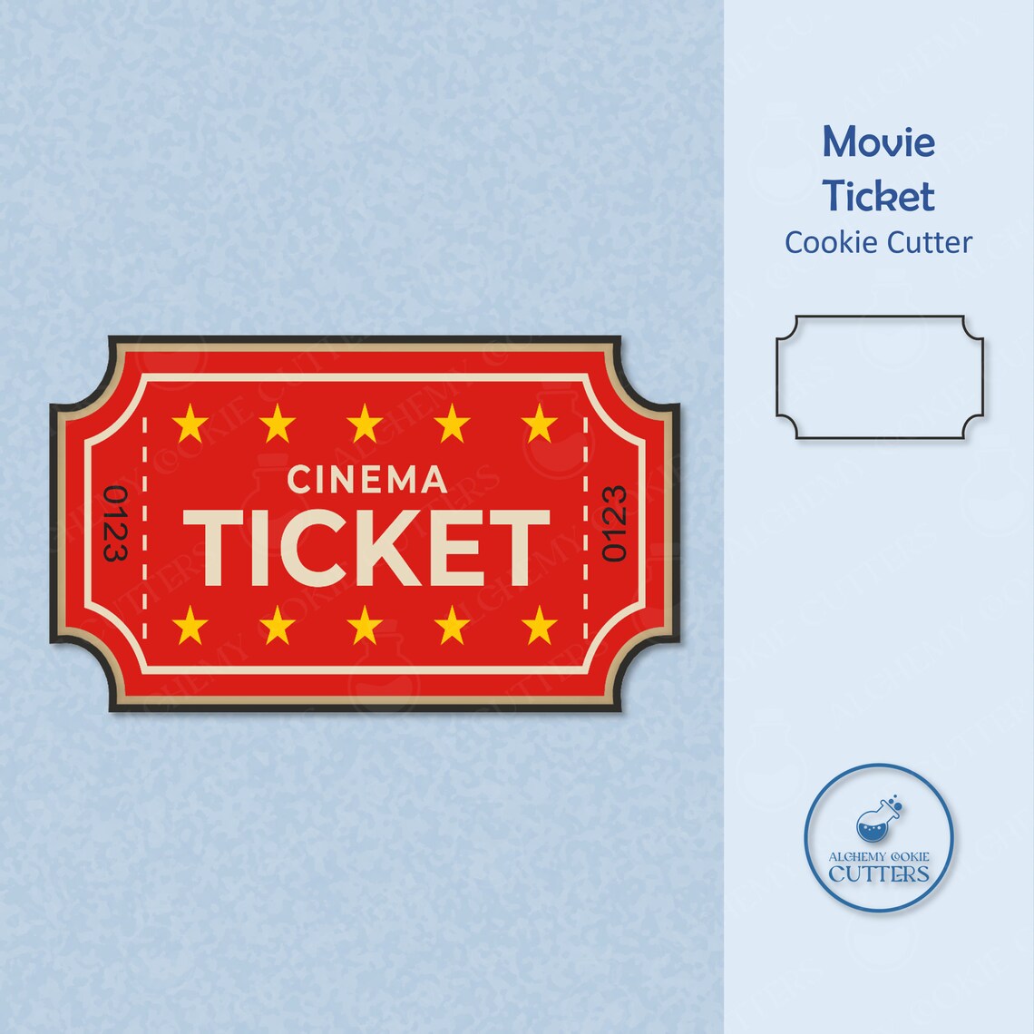 Movie Ticket Cookie Cutter - Plaque - Etsy