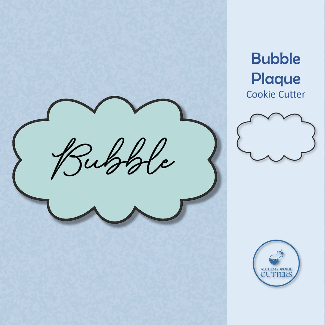 Bubble Plaque Cookie Cutter - Cloud Plaque - Etsy