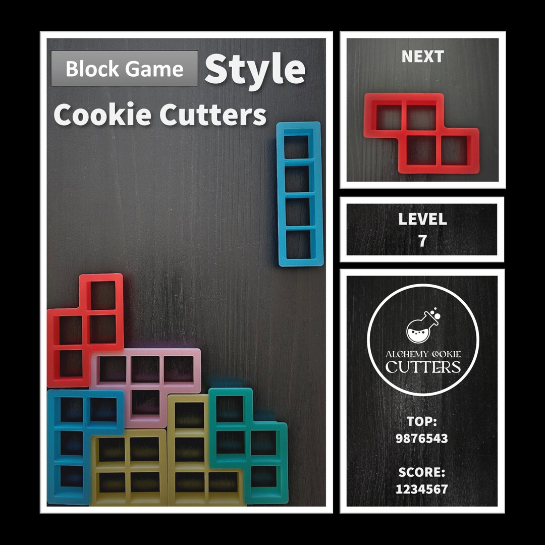 Retro Block Game Cookie Cutters - Etsy