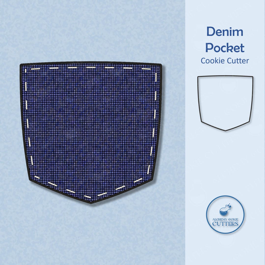 Denim Pocket Cookie Cutter: Cowboy/cowgirl Theme - Etsy