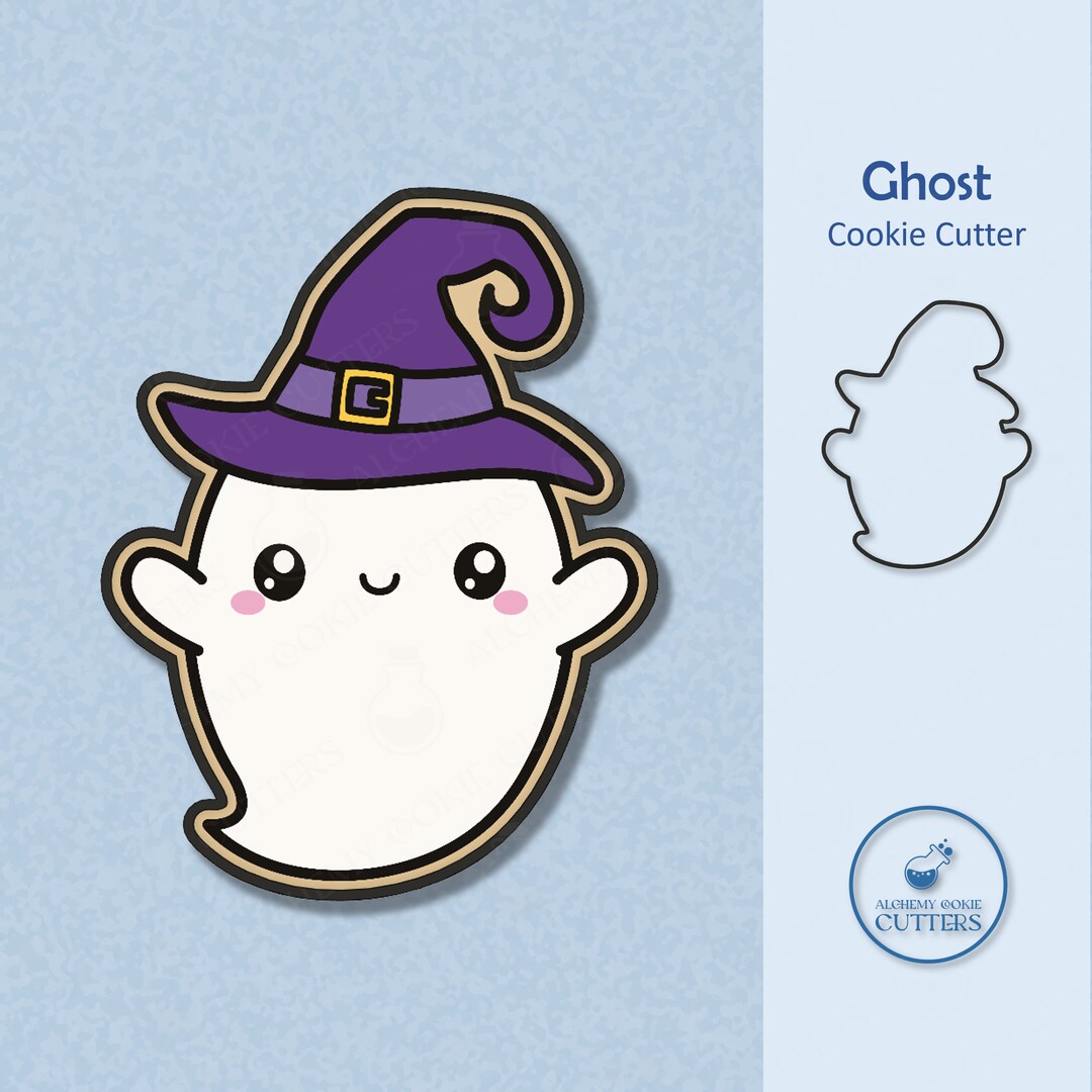 Ghost Cookie Cutter - Ghost in Witch Hat Halloween Cookie Cutters - Etsy